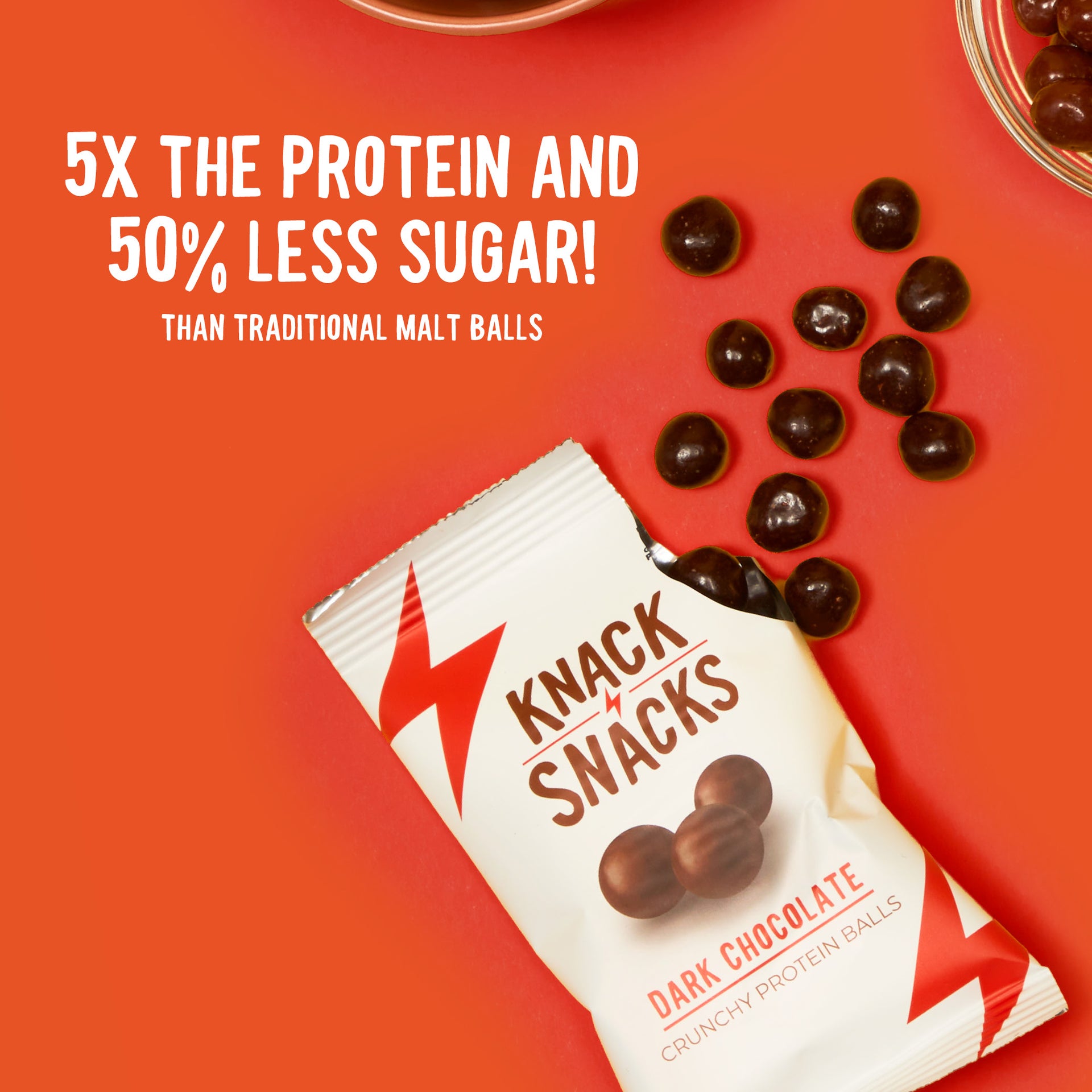Dark Chocolate Crunchy Protein Balls (10 Pack) – Knack-Snacks